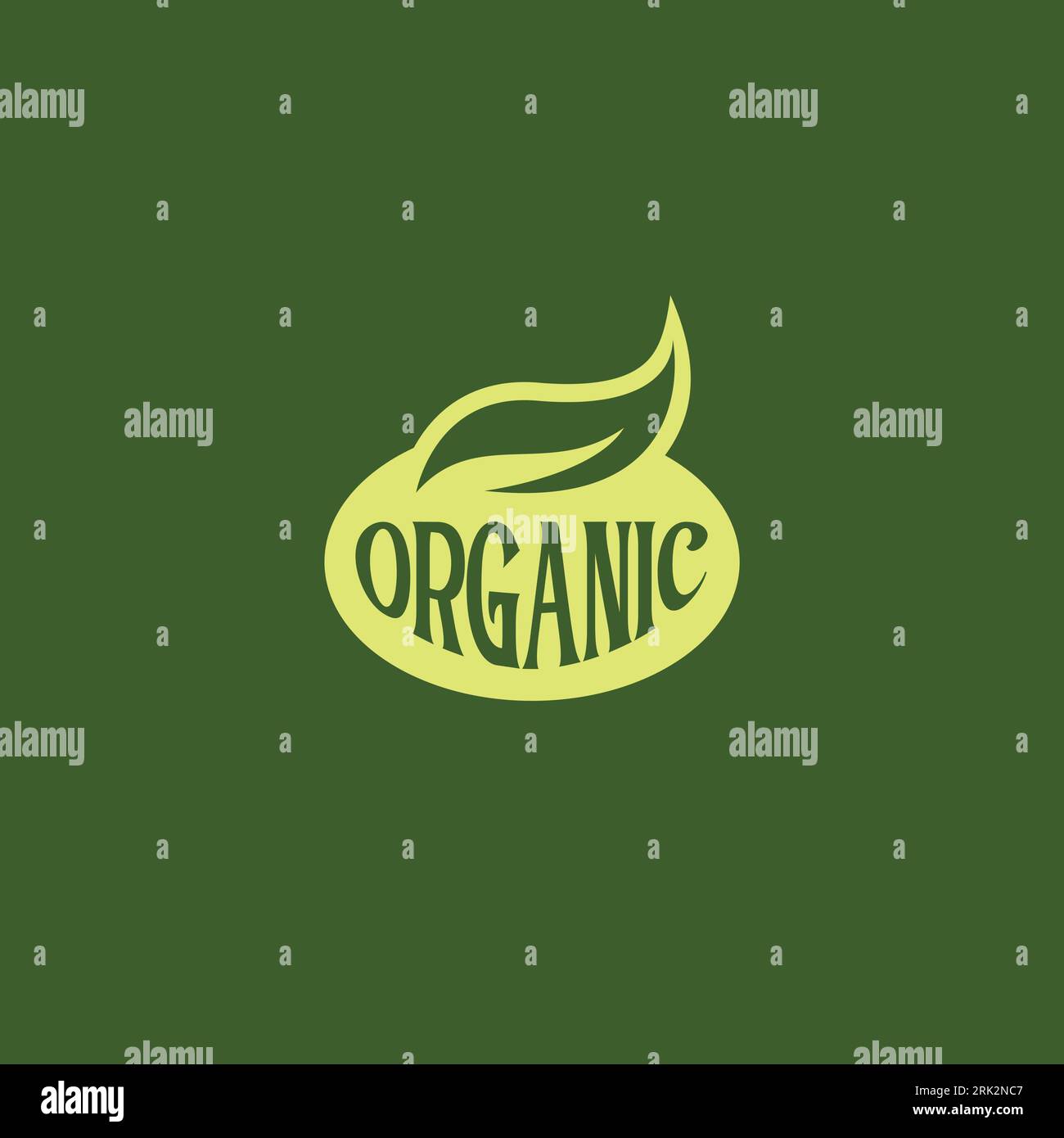 Organic Green Natural Ecology logo icon Label. Organic Logo Design ...