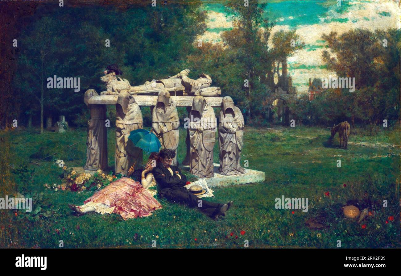 In the Sun 1875 by Édouard de Beaumont Stock Photo - Alamy