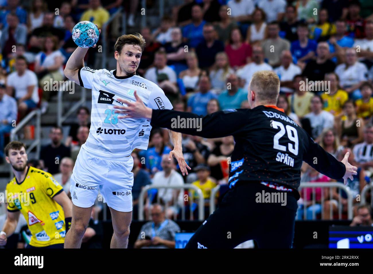 Duesseldorf, Germany. 23rd Aug, 2023. Handball: DHB Supercup, THW Kiel ...