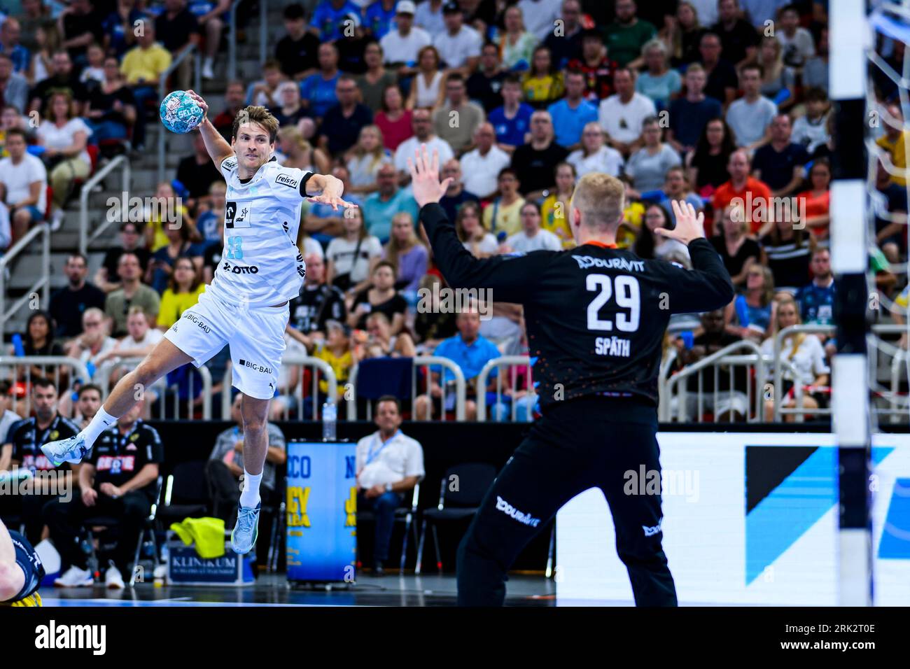 Duesseldorf, Germany. 23rd Aug, 2023. Handball: DHB Supercup, THW Kiel ...