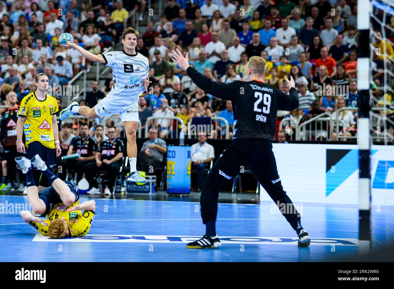 Duesseldorf, Germany. 23rd Aug, 2023. Handball: DHB Supercup, THW Kiel ...