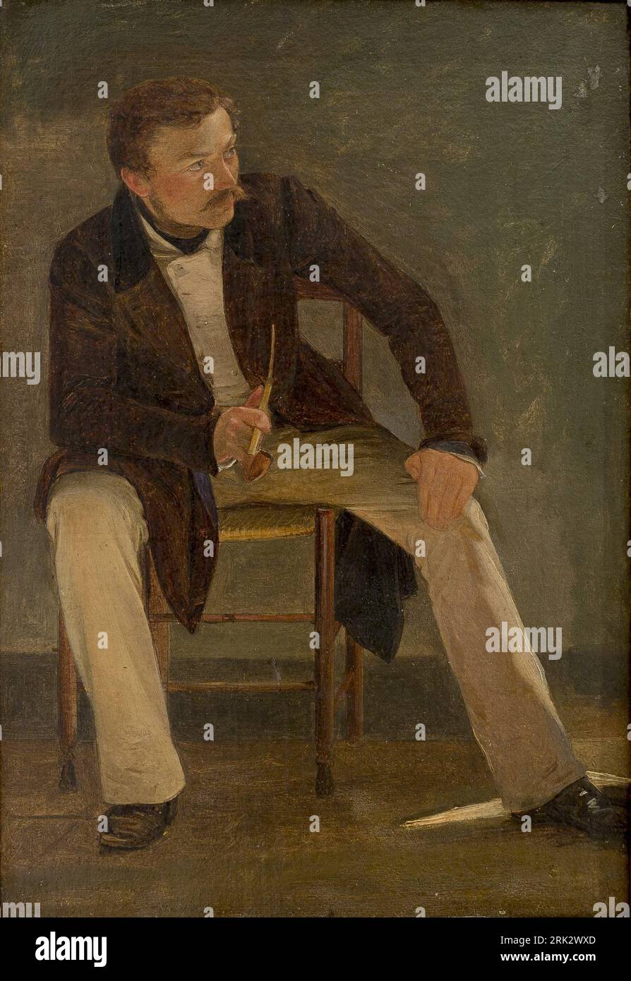 The Painter Constantin Hansen 1837 by Albert Küchler Stock Photo - Alamy