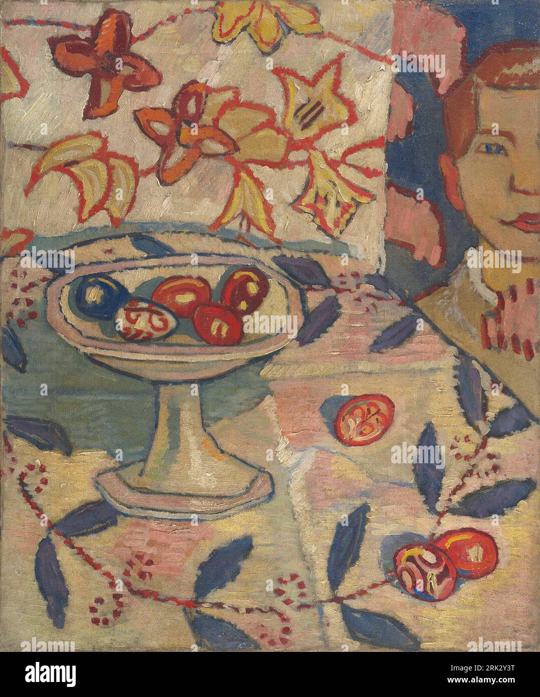 Still life with colored eggs between 1914 and 1918 by Villem Ormisson ...