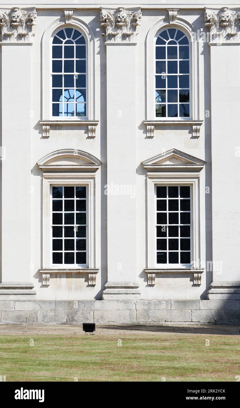 A quad of windows at Senate House, University of Cambridge, England ...