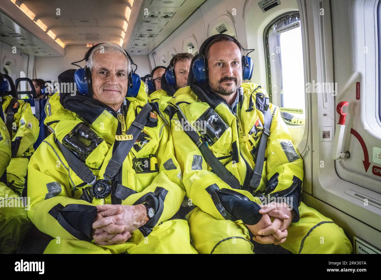Bergen 20230823.Norways Crown Prince Haakon and Prime Minister Jonas ...