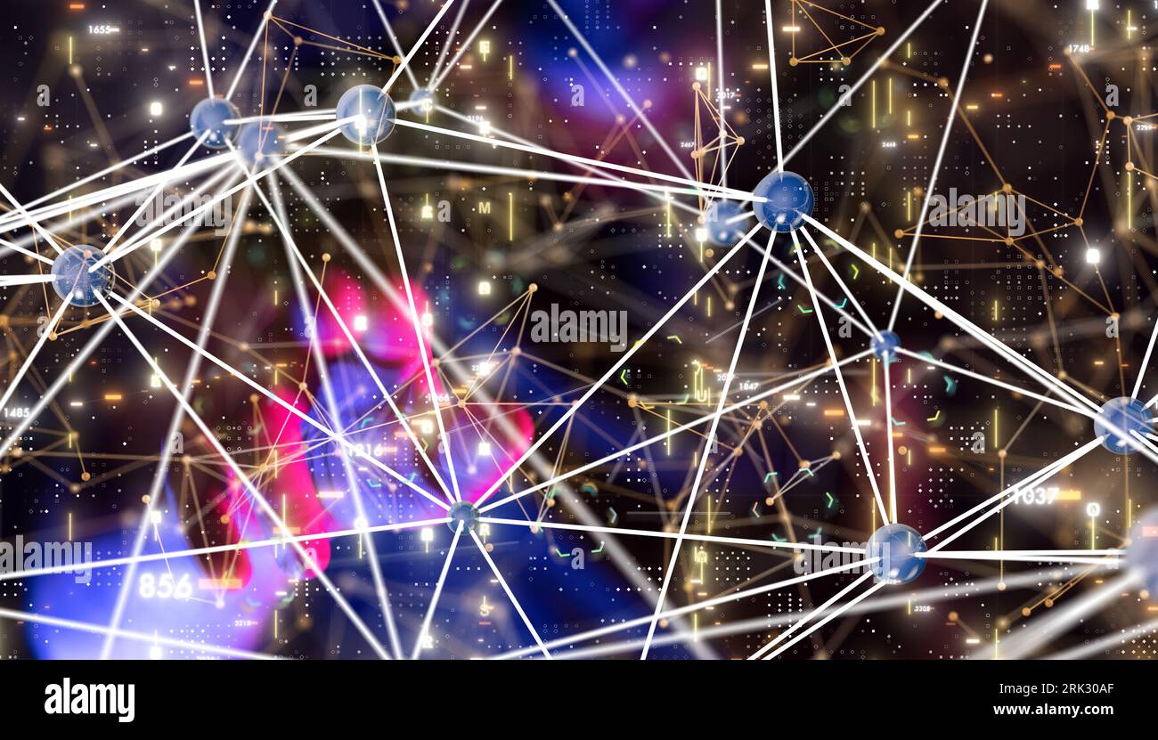 Mesmerizing pattern interconnected lines hi-res stock photography and ...