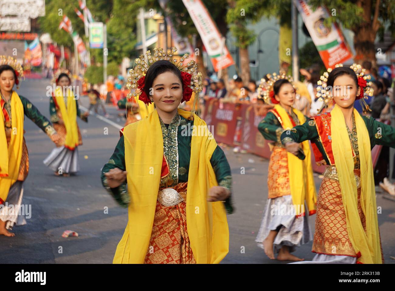 Lancang kuning dance from Riau at BEN Carnival. This dance depicts the ...