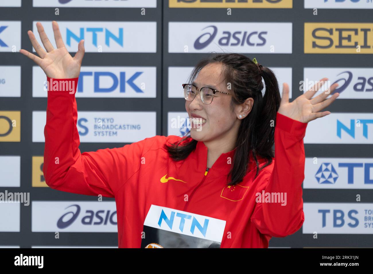 Budapest, Hungary. 23rd Aug, 2023. Bronze medalist Feng Bin of China ...