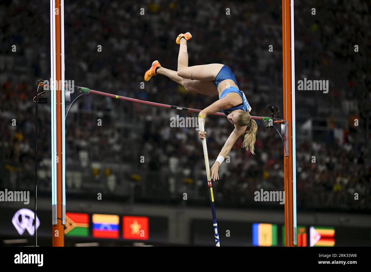 Wilma Murto of Finland during women's pole vault final at the IAAF ...