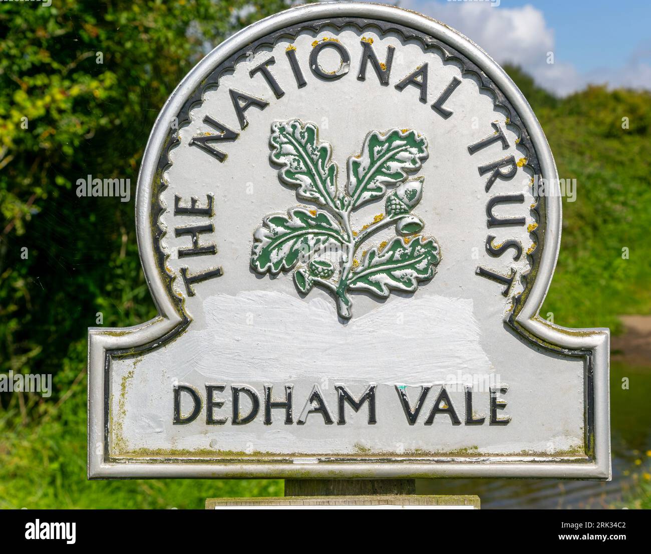 National Trust Dedham Vale sign, Flatford, East Bergholt, Suffolk, England, UK Stock Photo - Alamy
