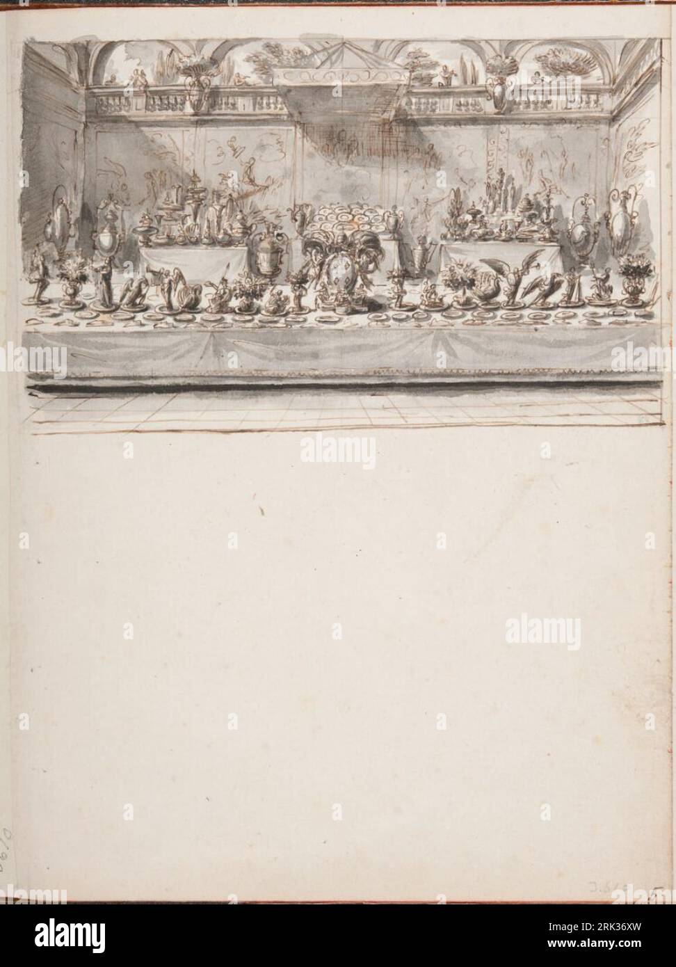 Banquet Table with Trionfi and the Arms of Pope Clement IX in the ...