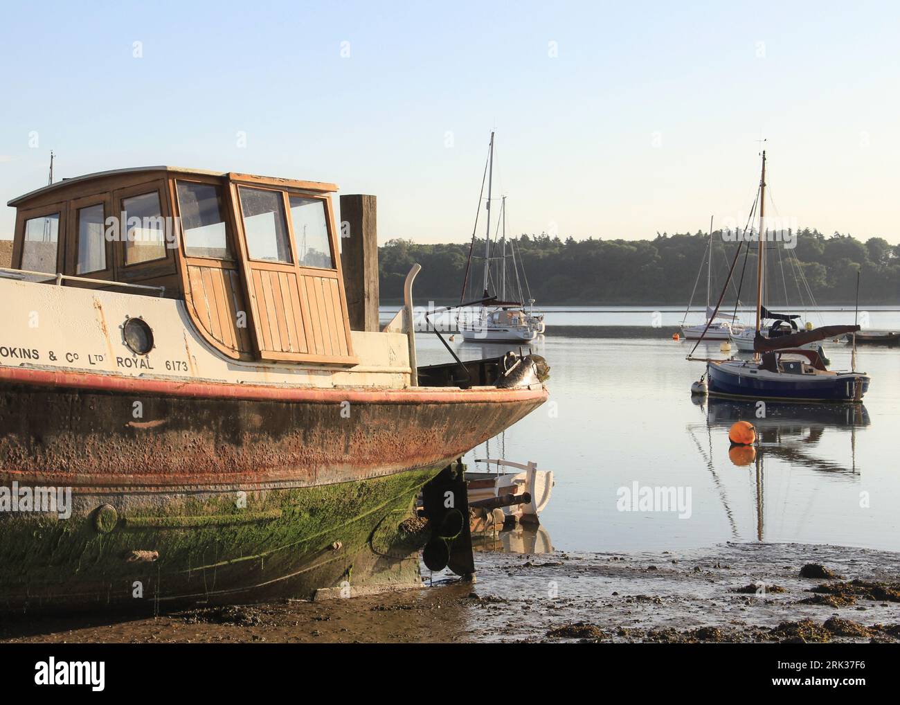Boats on the River Deben, Suffolk Stock Photo - Alamy