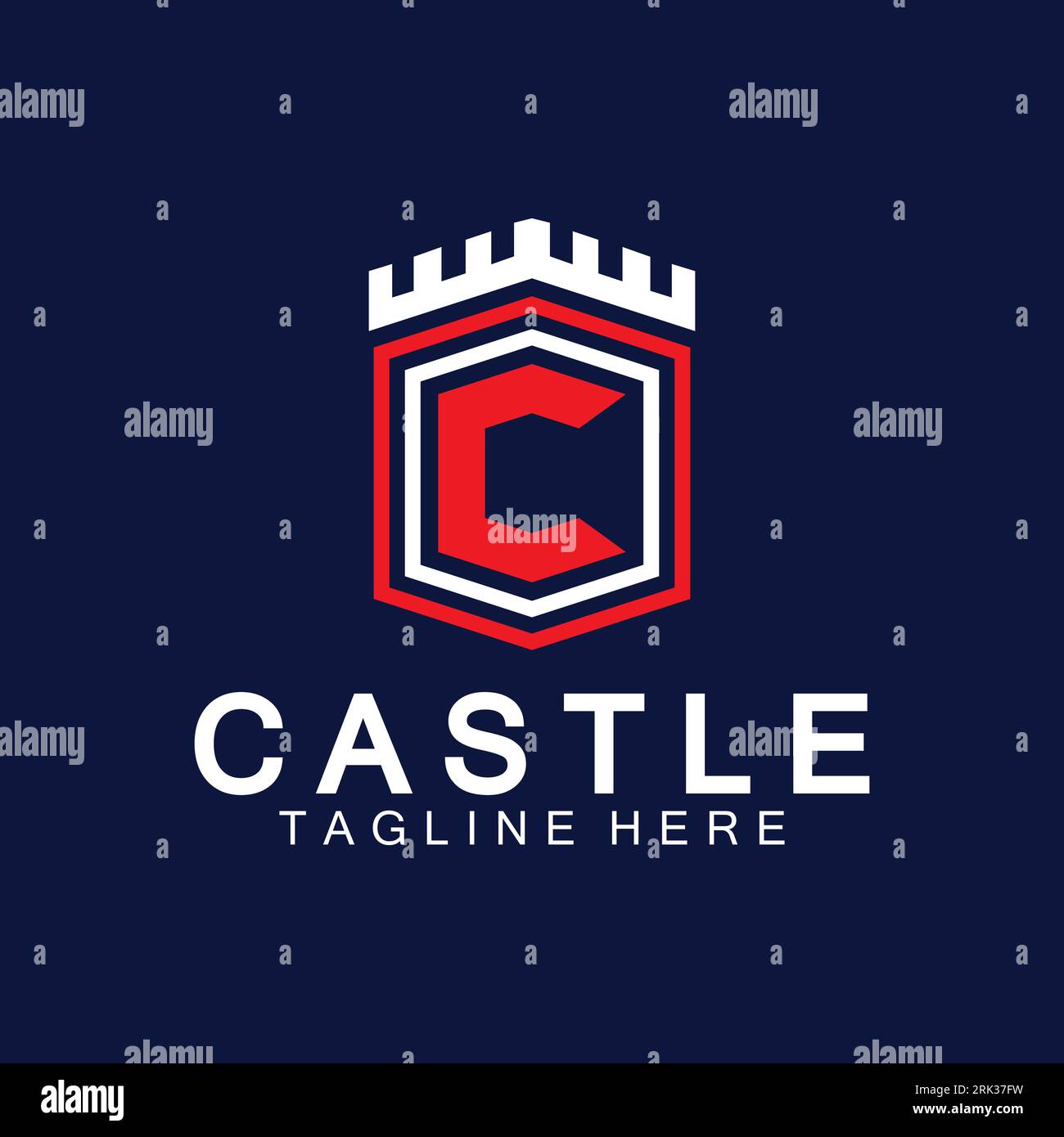 Letter c castle logo icon design template Stock Vector Image & Art - Alamy