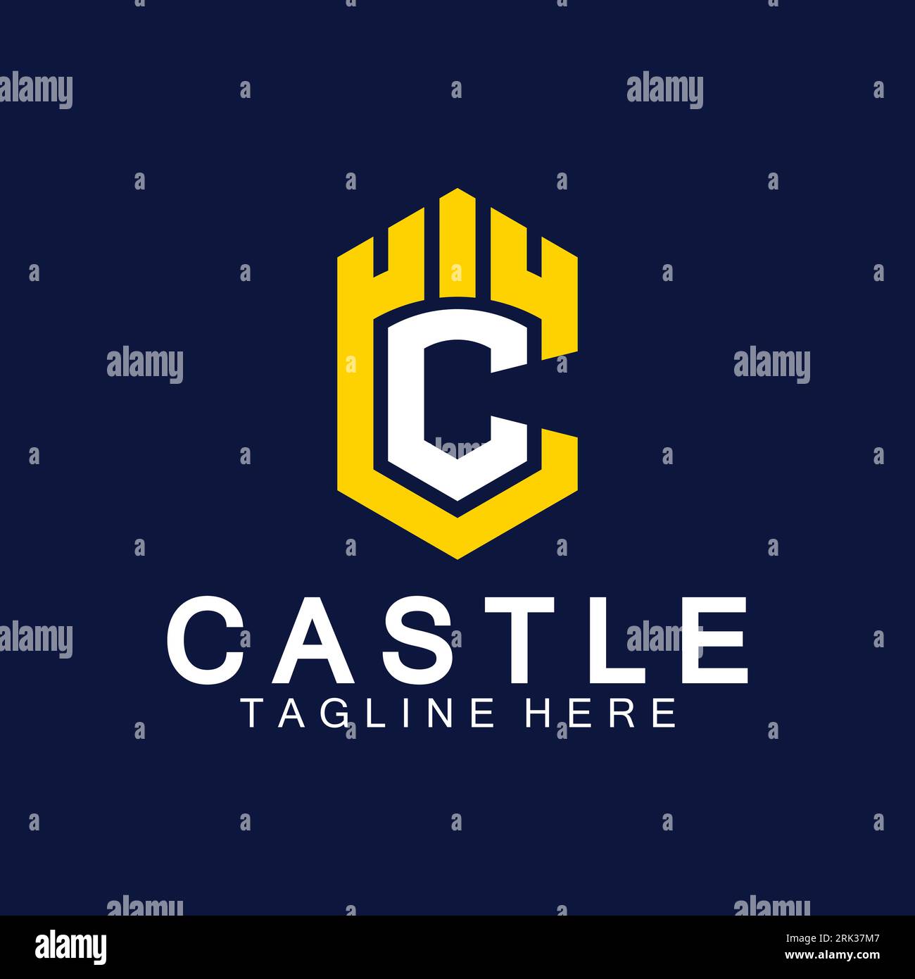 Letter c castle logo icon design template Stock Vector Image & Art - Alamy
