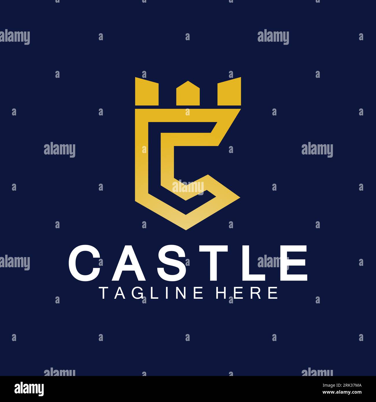 Letter c castle logo icon design template Stock Vector Image & Art - Alamy