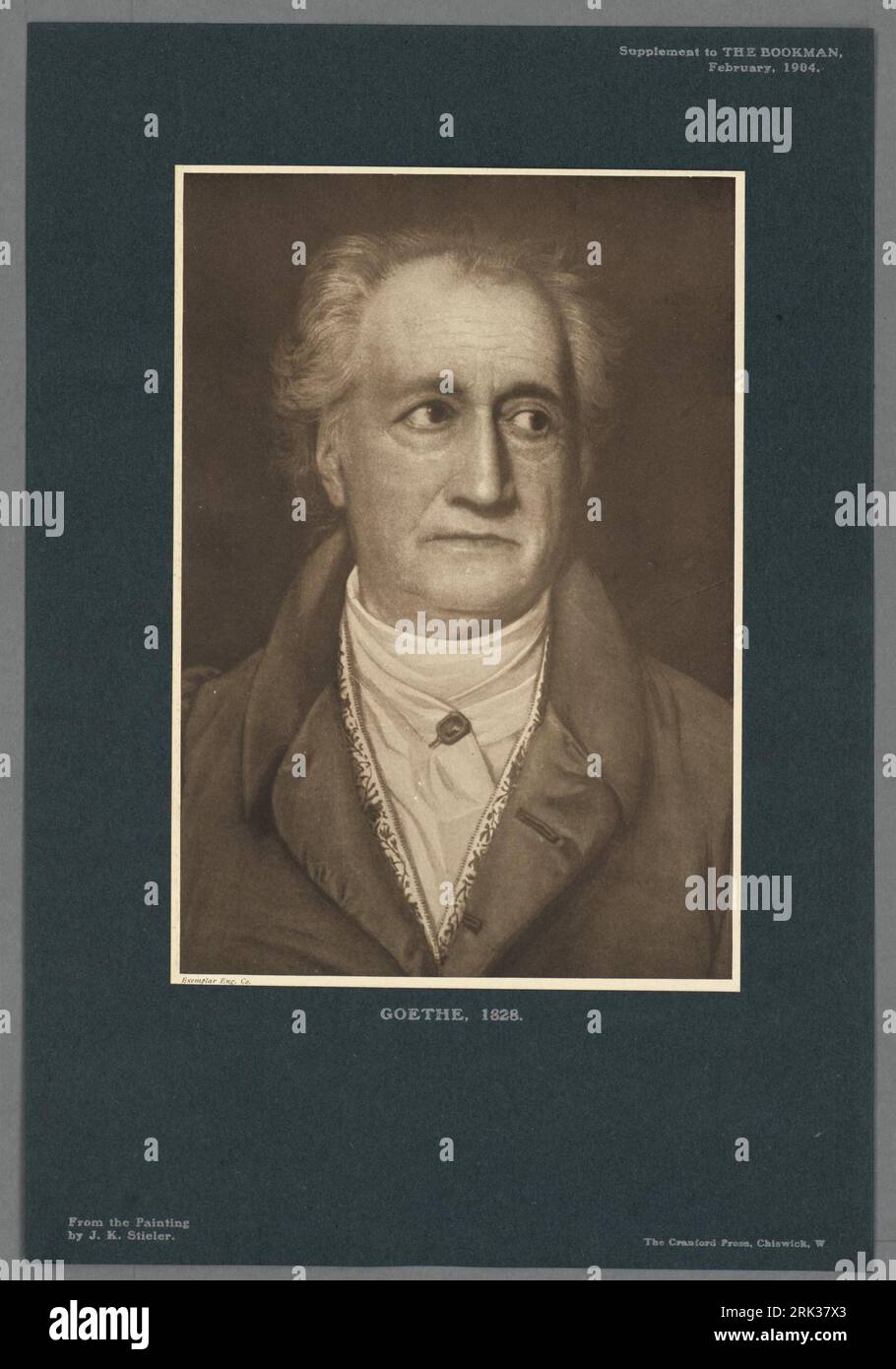 Goethe, 1828 1904 by Joseph Karl Stieler Stock Photo - Alamy