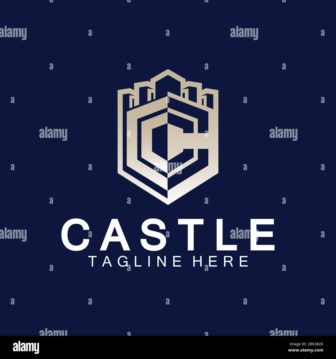 Letter c castle logo icon design template Stock Vector Image & Art - Alamy