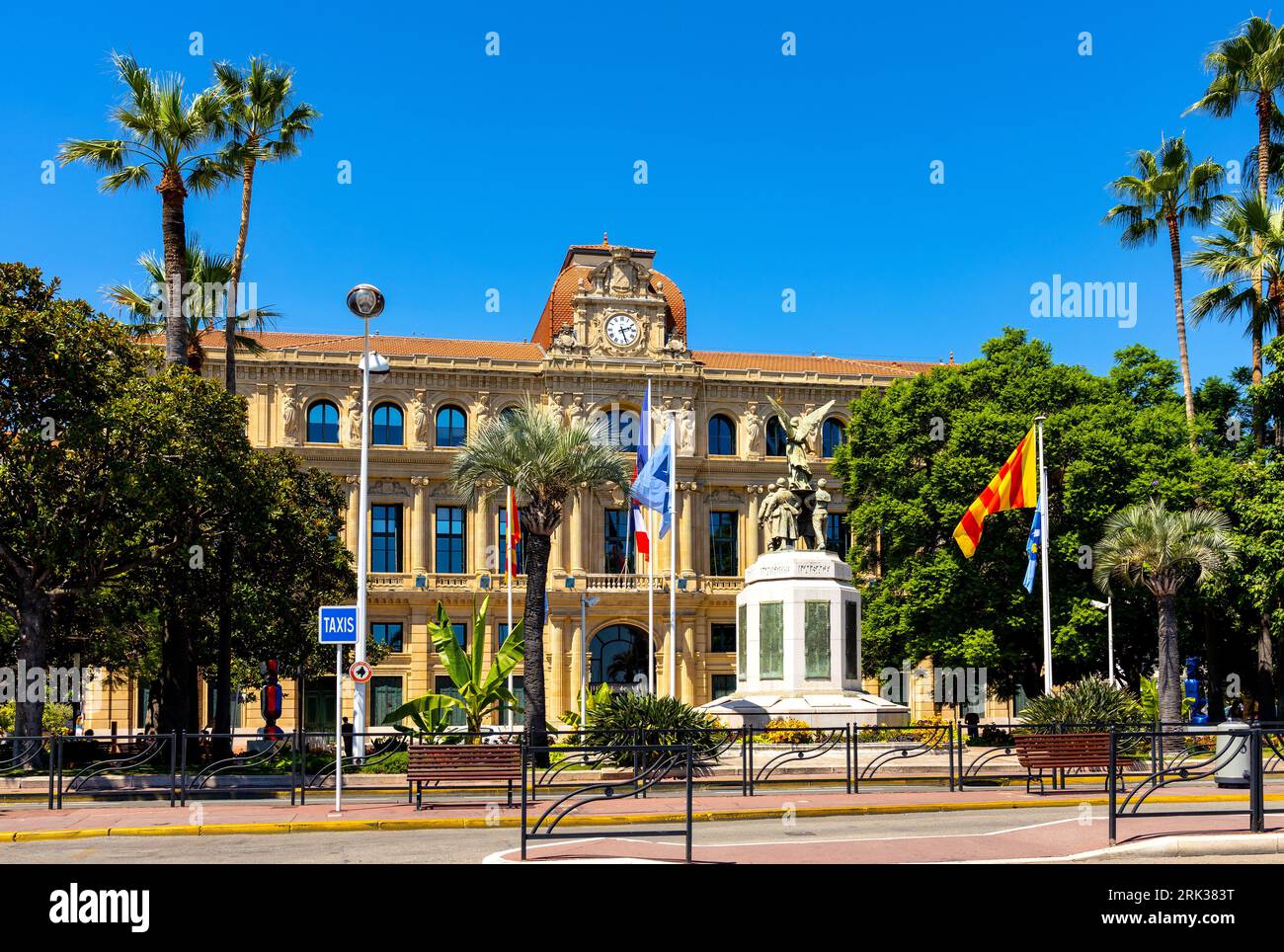 Cannes, France - July 31, 2022: Hotel de Ville Mairie de Cannes Town ...