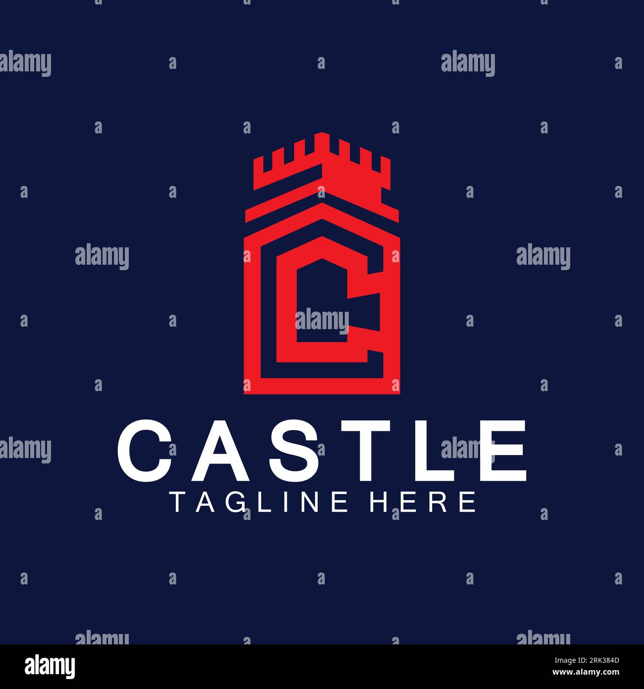 Letter c castle logo icon design template Stock Vector Image & Art - Alamy