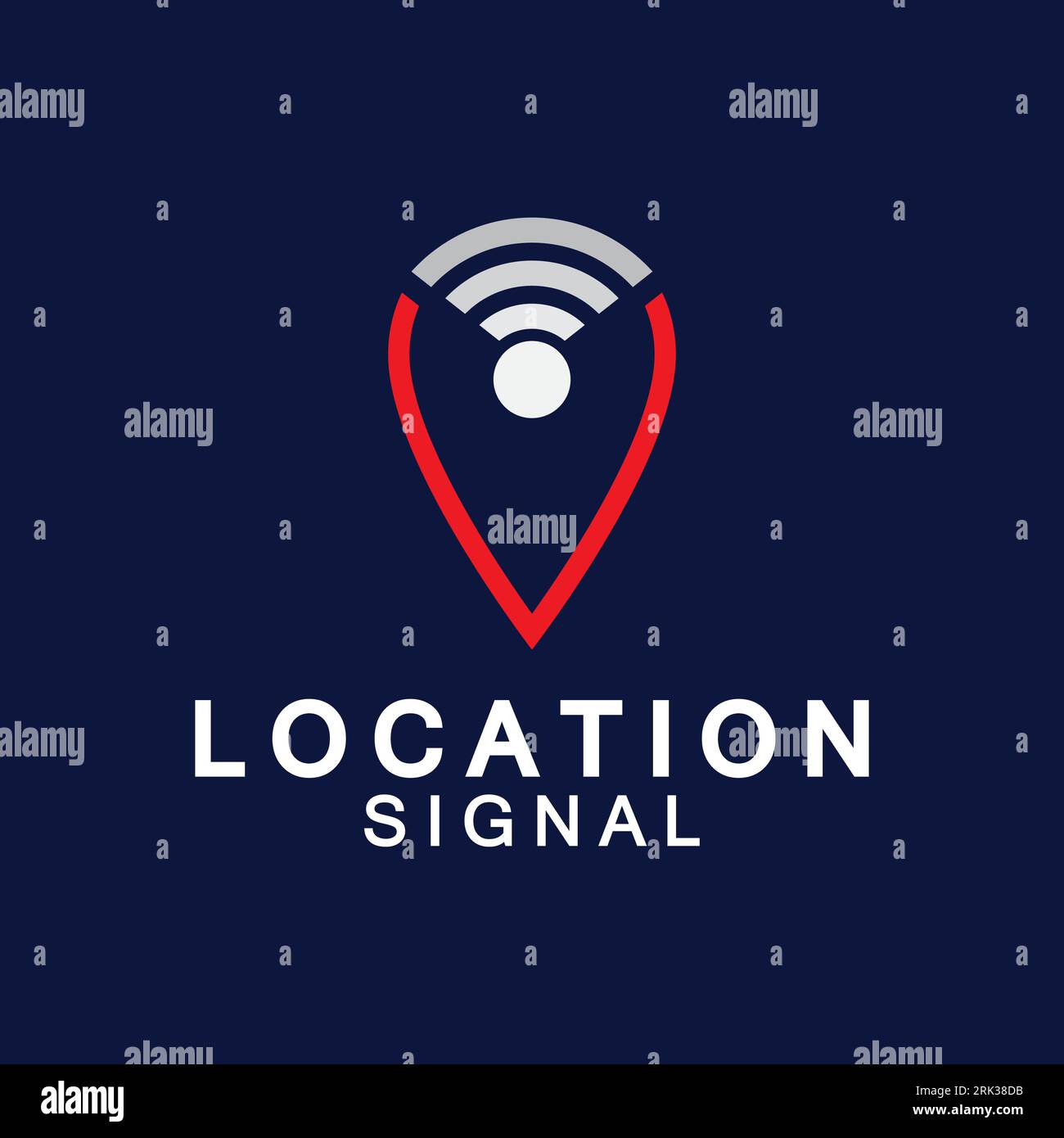 Pointer map with wifi internet signal location connection icons logo design Stock Vector Image ...