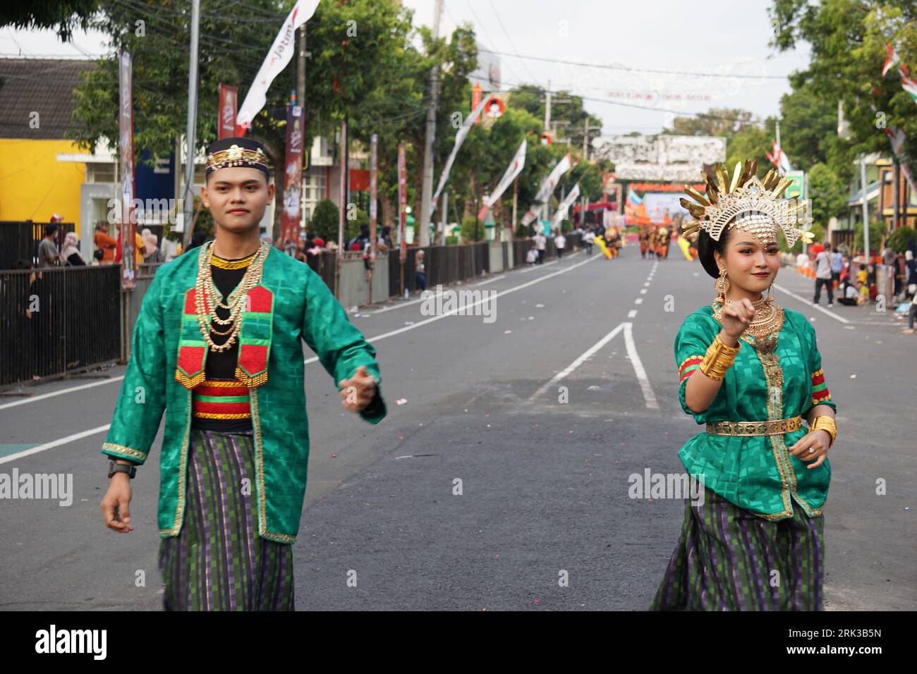 Indonesian with a traditional costume from west sulawesi at BEN ...