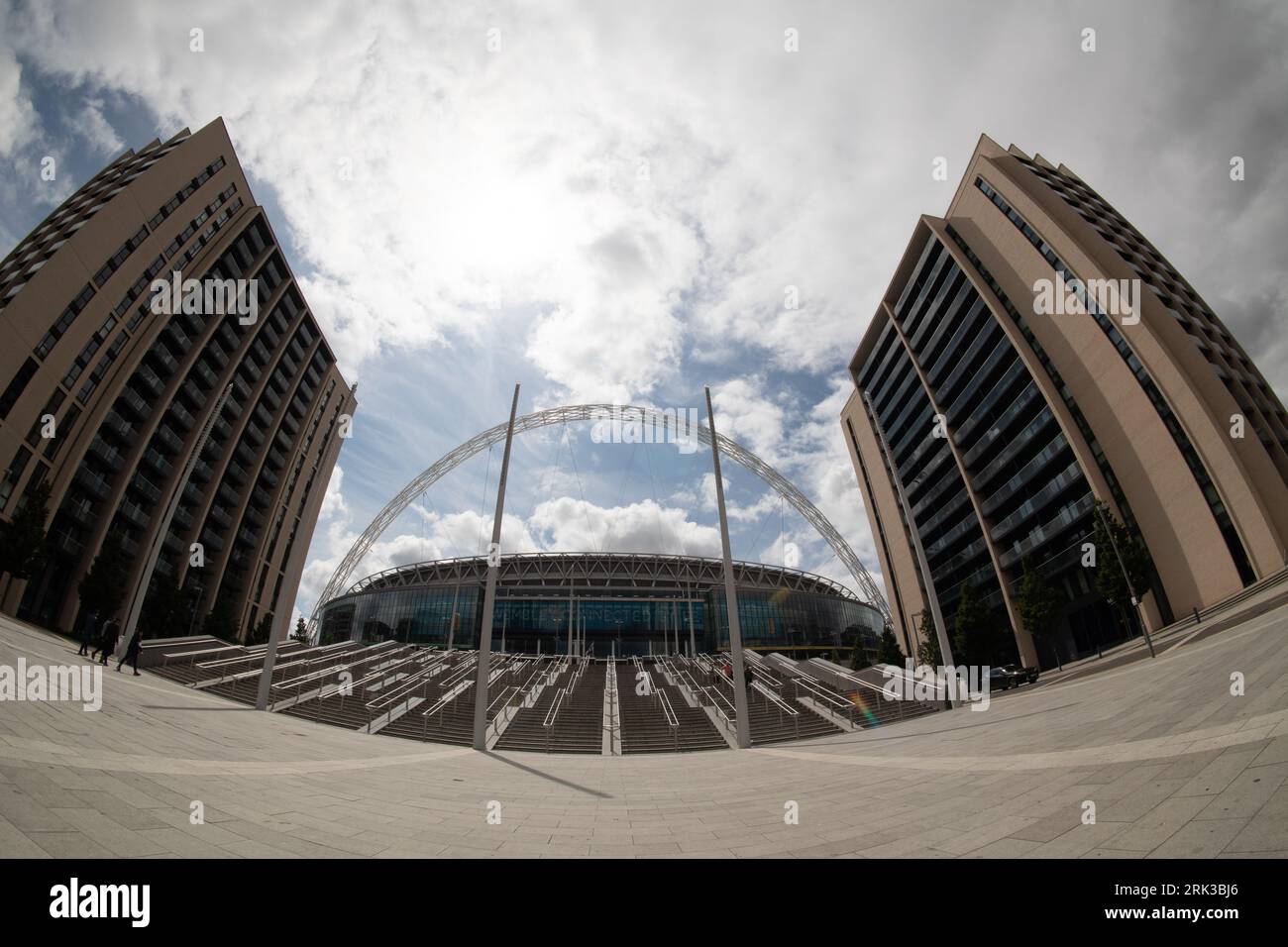 Wembley Stadium captured through a fish eye lens Stock Photo - Alamy