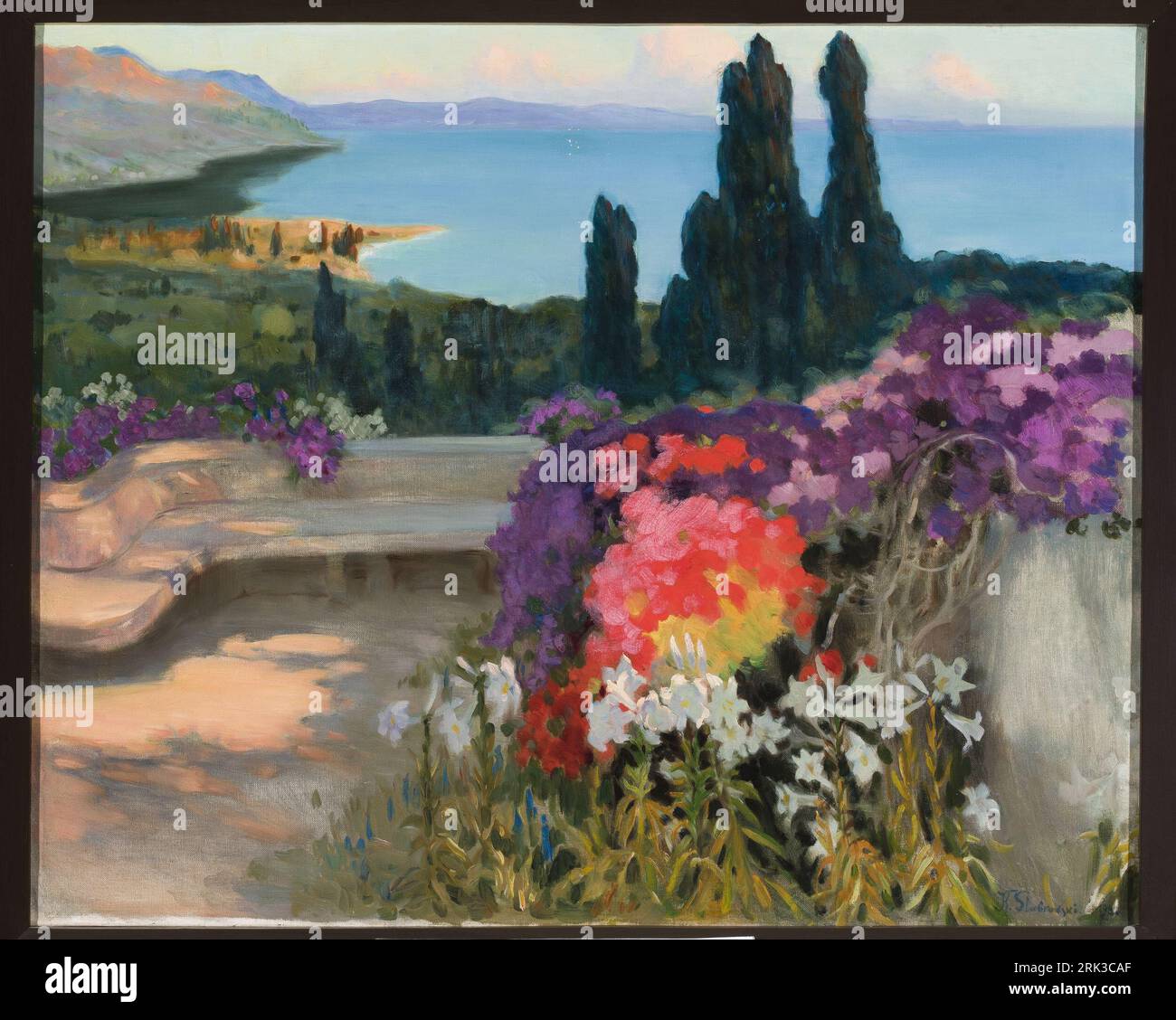 Southern landscape – Taormina 1922 by Kazimierz Stabrowski Stock Photo ...