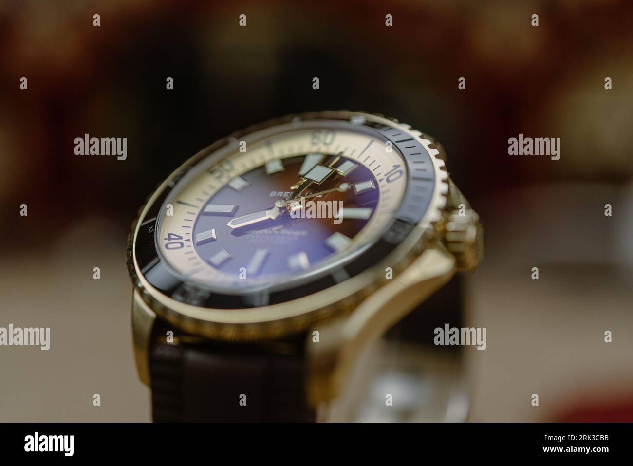 Photographs of the 2022 Breitling SuperOcean Bronze 44mm, reference ...