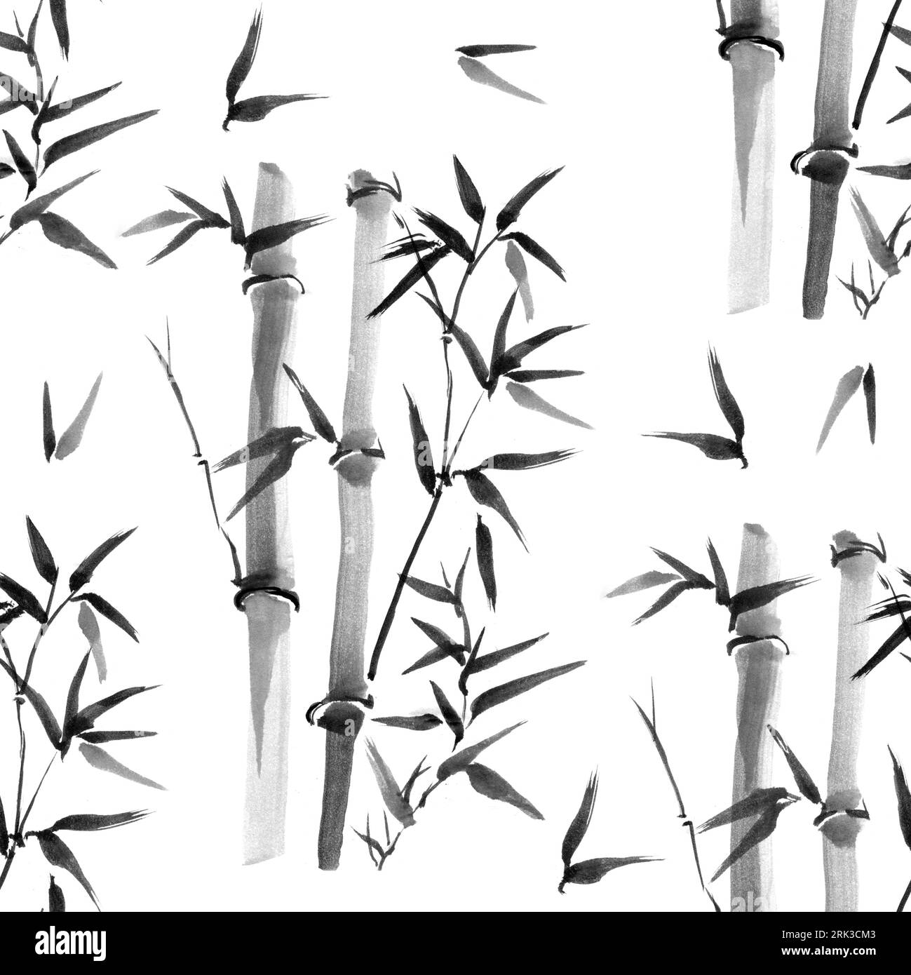 Bamboo seamless repeat pattern Cut Out Stock Images & Pictures - Alamy