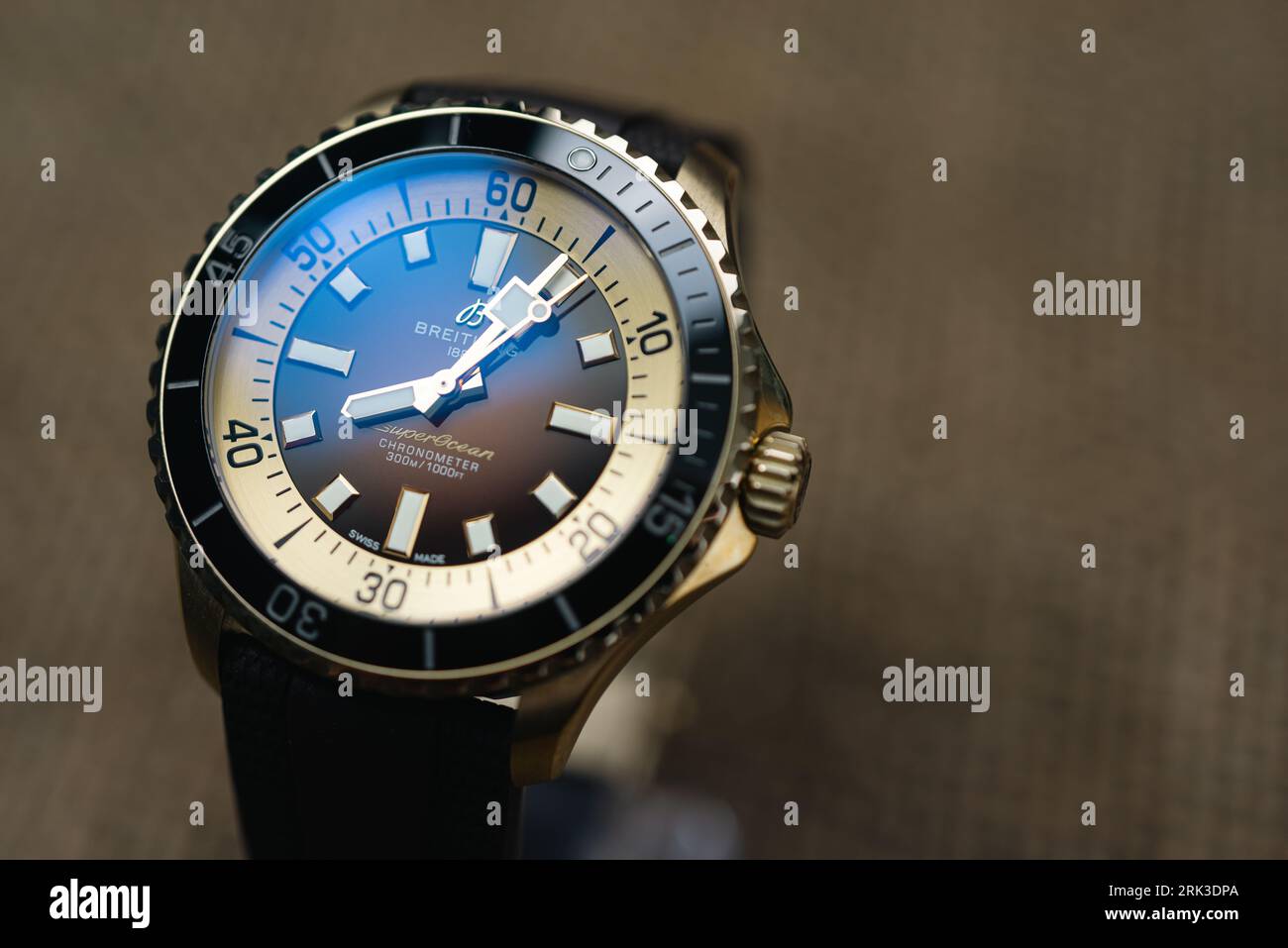 Photographs of the 2022 Breitling SuperOcean Bronze 44mm, reference ...