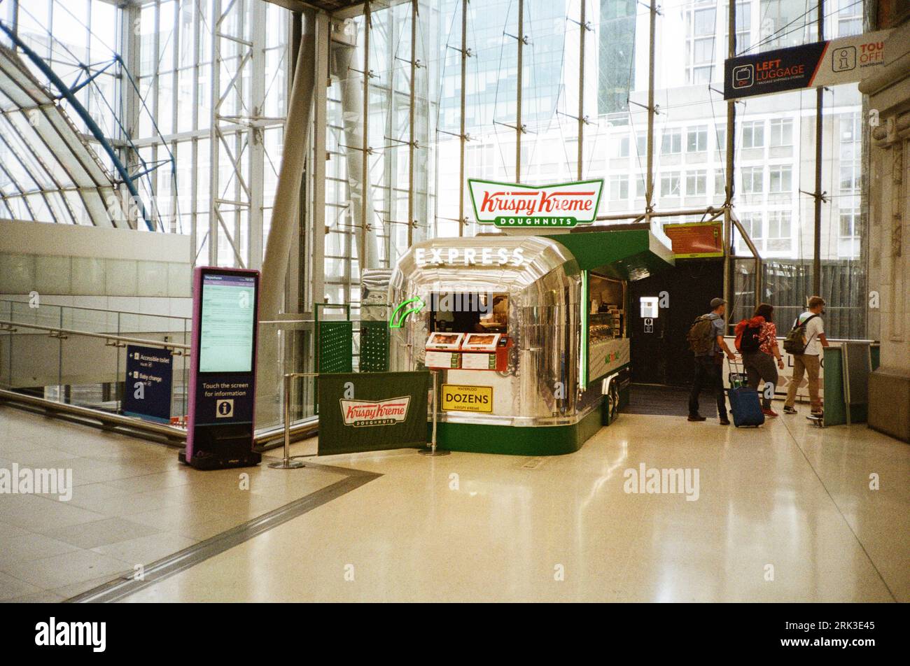 Krispy Kreme donut kiosk, Waterloo Station, London, England, United ...