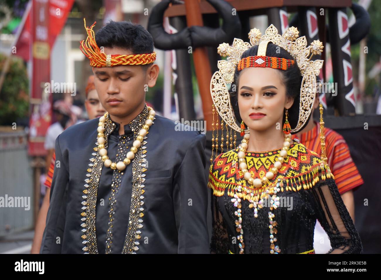 Indonesian with a traditional costume from south sulawesi at BEN ...