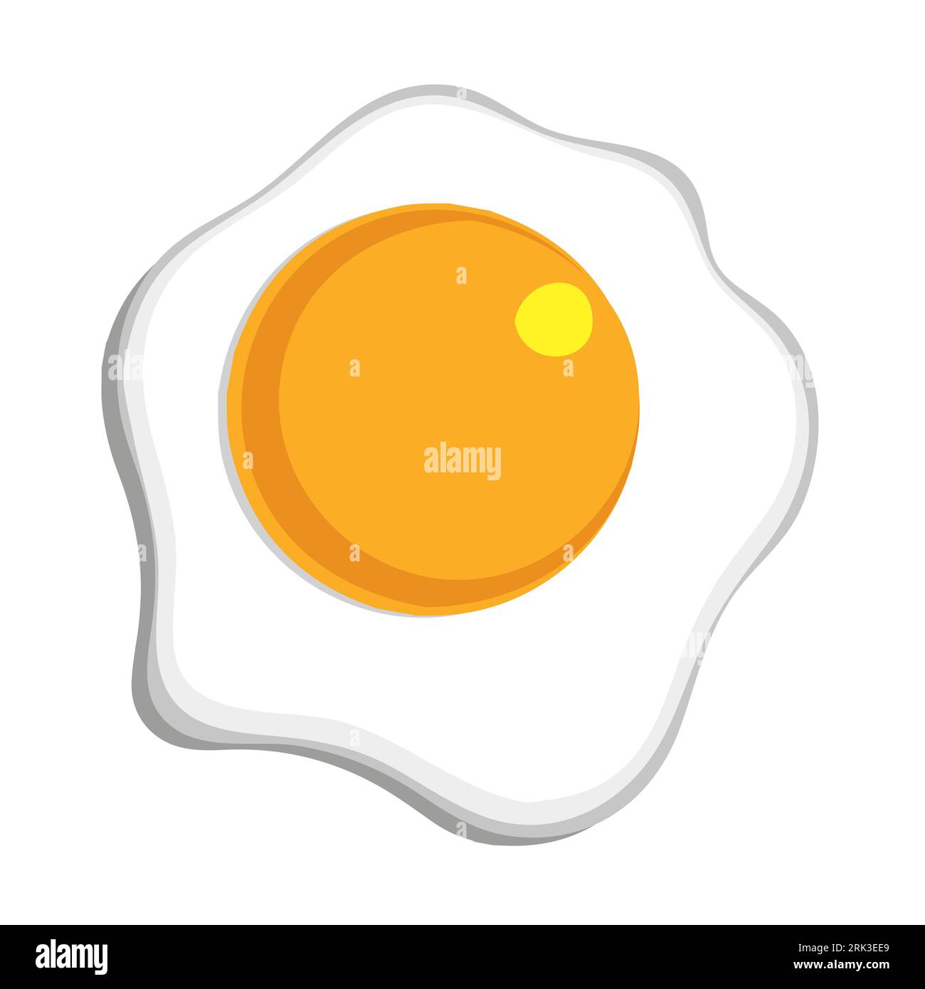 Illustration of a fried egg isolated on a white background Stock Vector Image & Art - Alamy