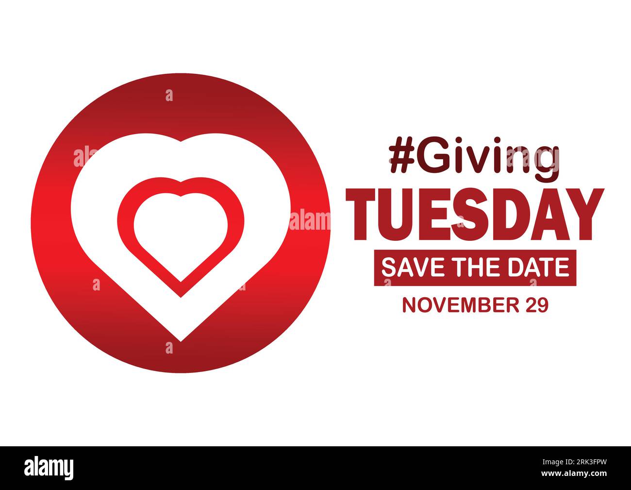 Giving Tuesday Background with Hashtag and Save the date typography. November 29. World day of ...