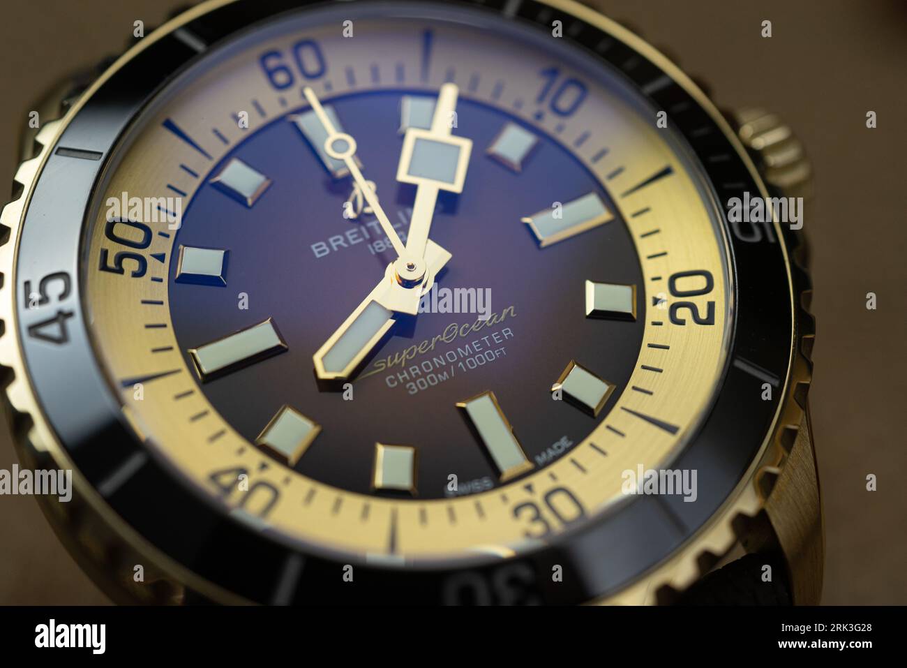 Photographs of the 2022 Breitling SuperOcean Bronze 44mm, reference ...