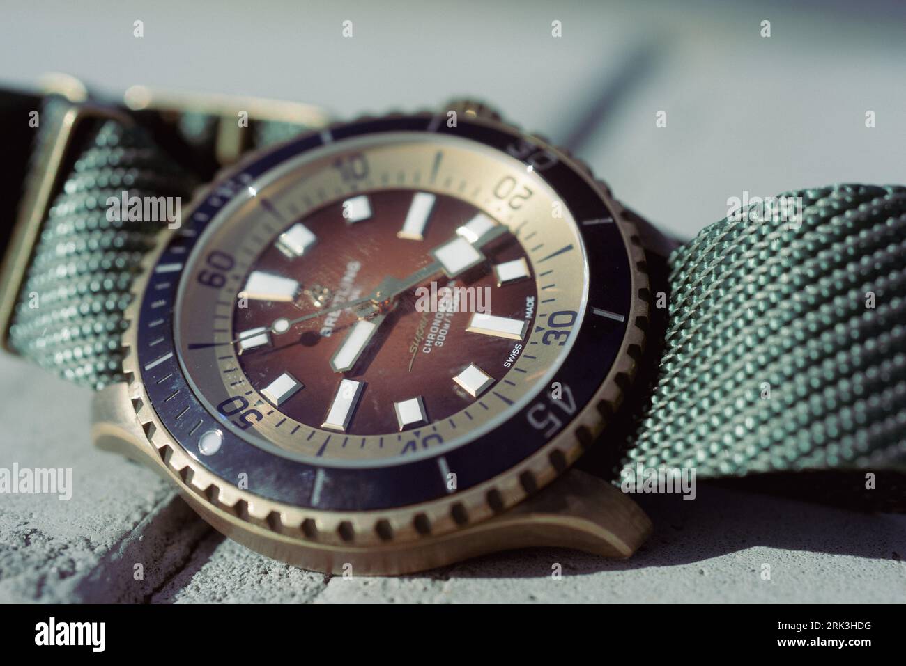 Photographs of the 2022 Breitling SuperOcean Bronze 44mm, reference ...