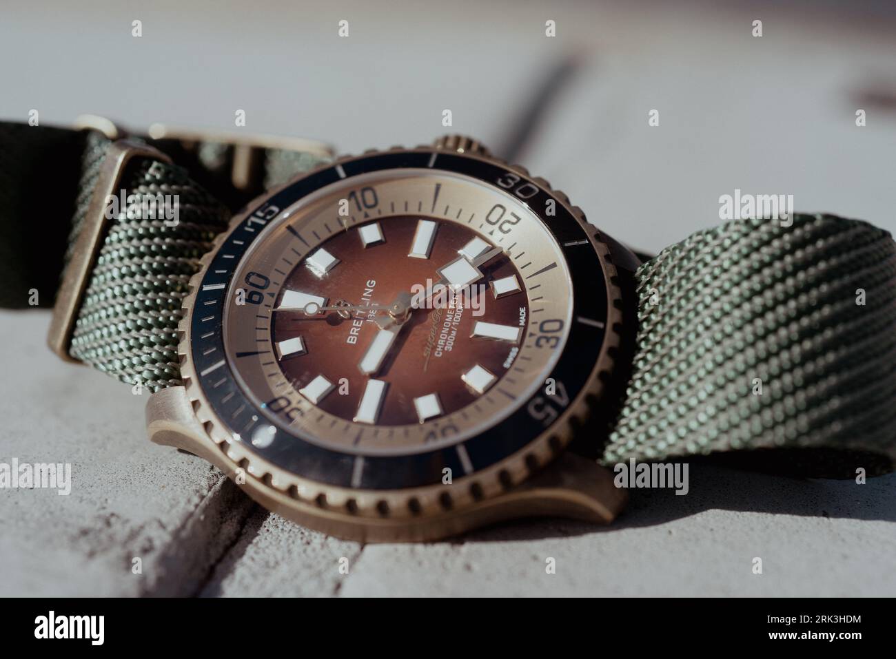 Photographs of the 2022 Breitling SuperOcean Bronze 44mm, reference ...