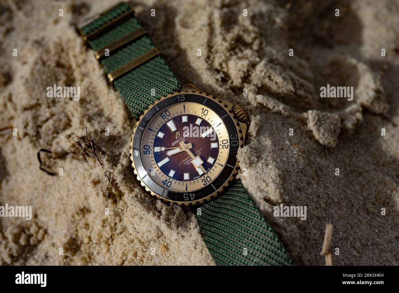 Photographs of the 2022 Breitling SuperOcean Bronze 44mm, reference ...