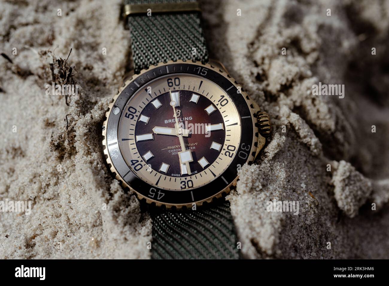 Photographs of the 2022 Breitling SuperOcean Bronze 44mm, reference ...