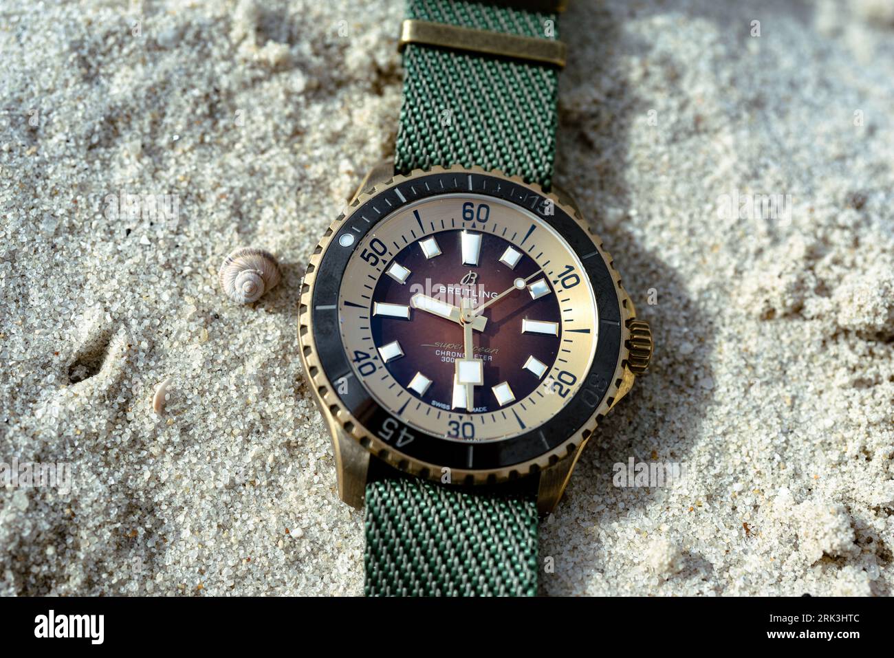 Photographs of the 2022 Breitling SuperOcean Bronze 44mm, reference ...
