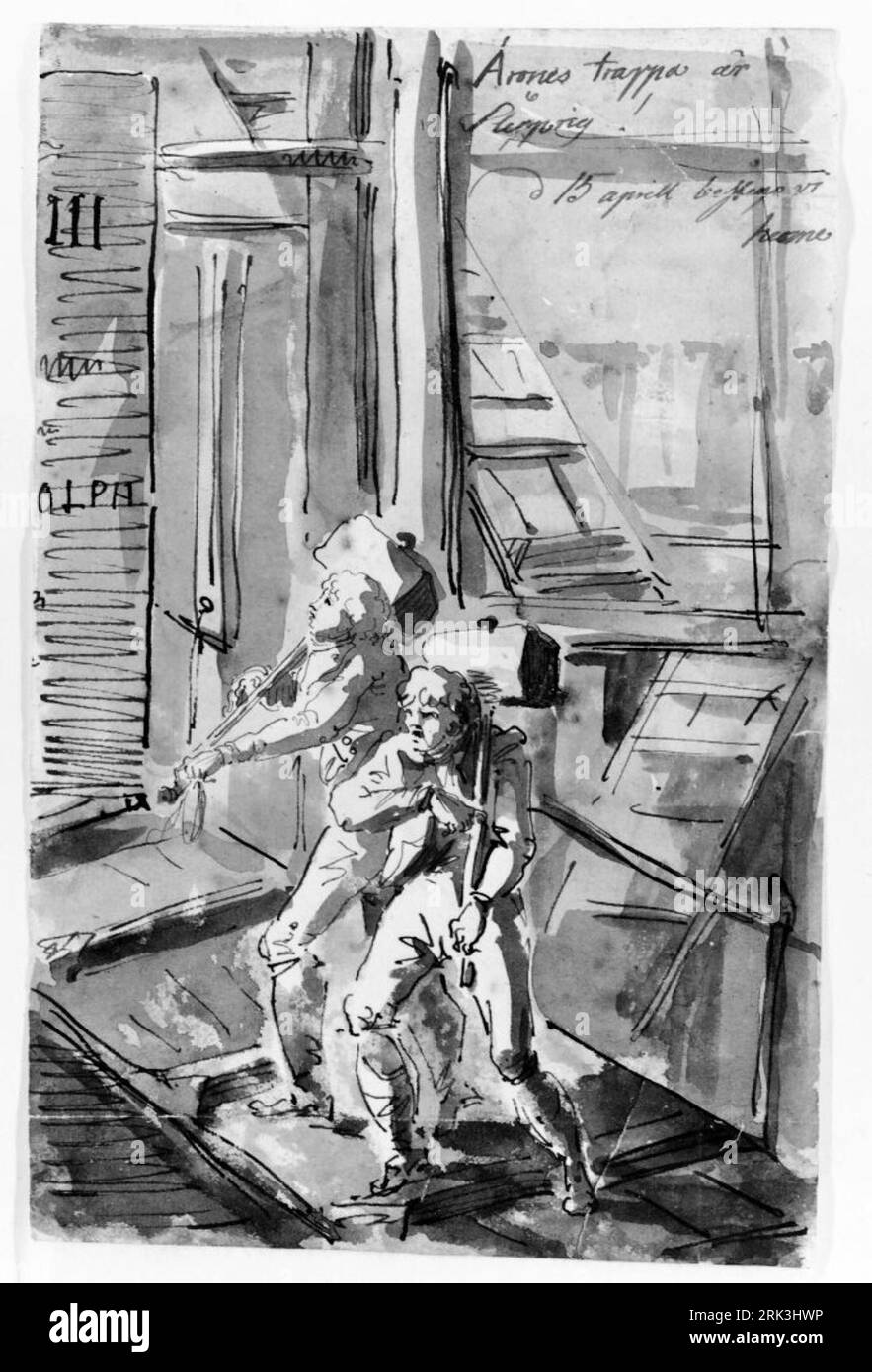 Arones trappa är slipprig by Johan Törnström Stock Photo - Alamy