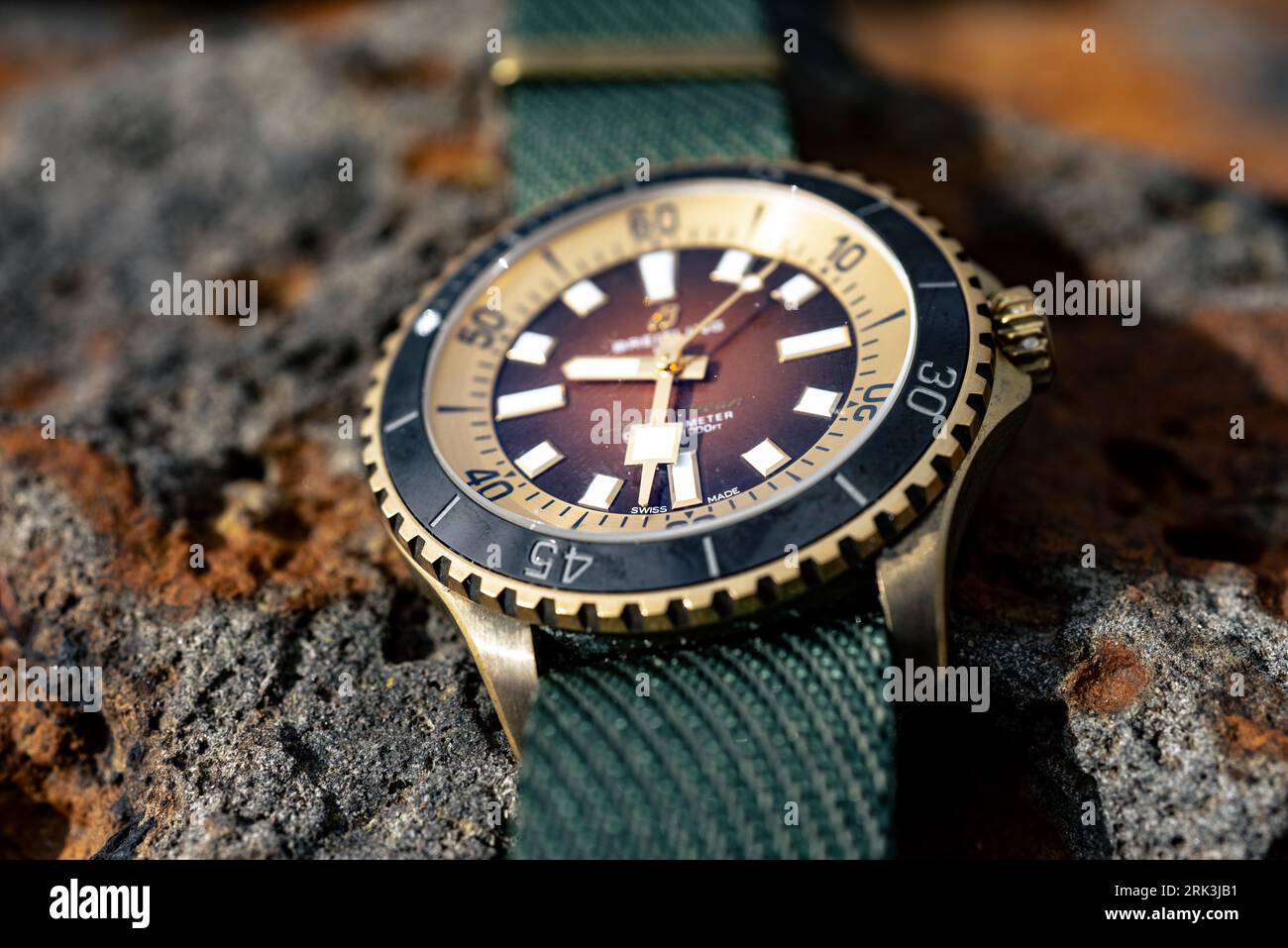Photographs of the 2022 Breitling SuperOcean Bronze 44mm, reference ...
