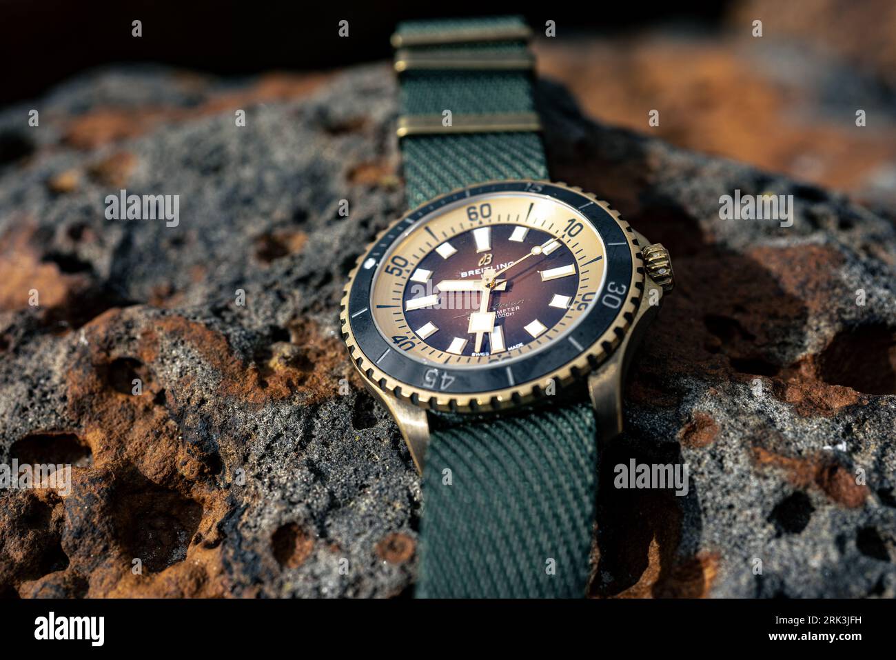 Photographs of the 2022 Breitling SuperOcean Bronze 44mm, reference ...