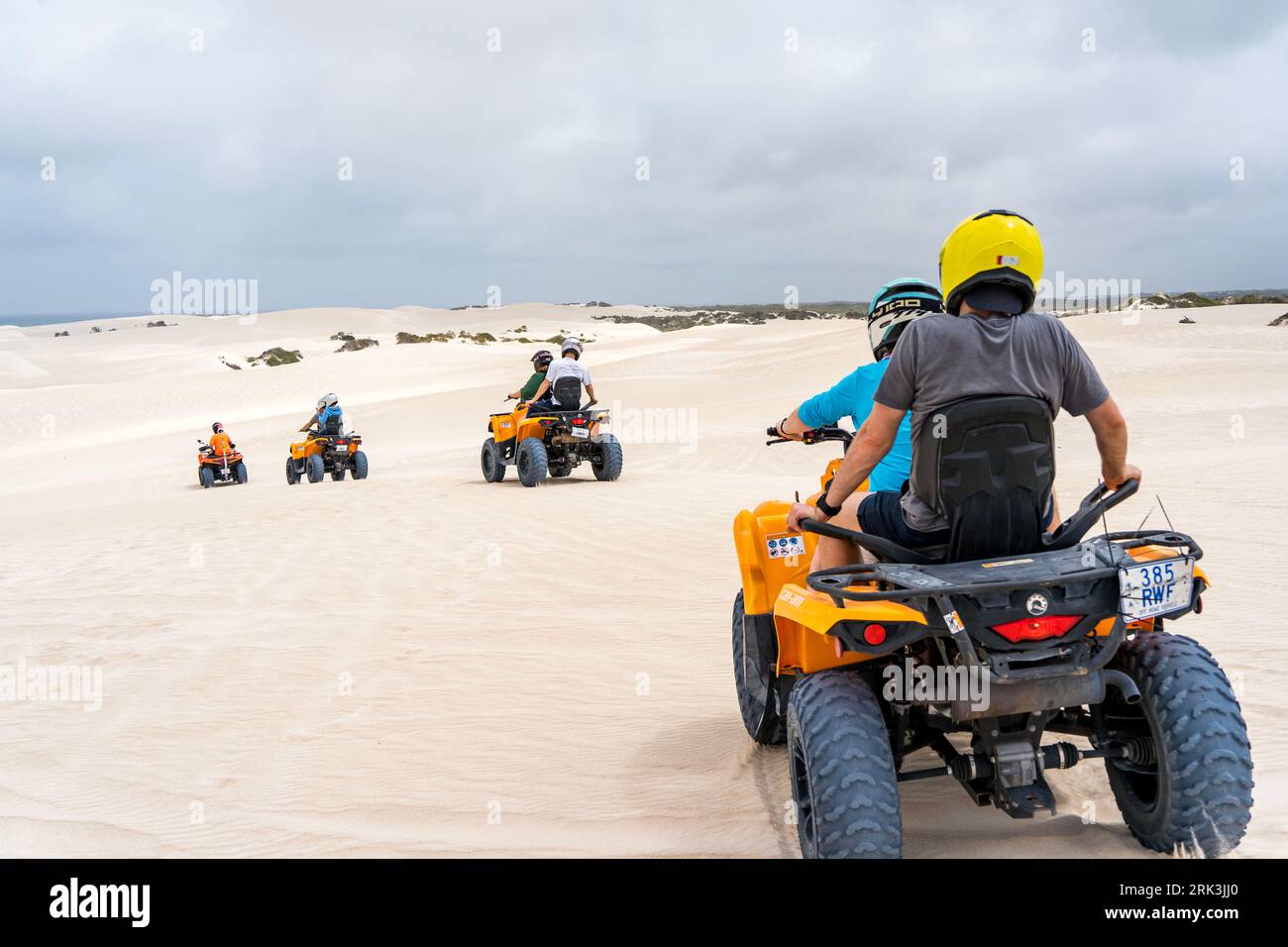 Quad biking at Lancelin Sand Dunes, Western Australia Stock Photo - Alamy
