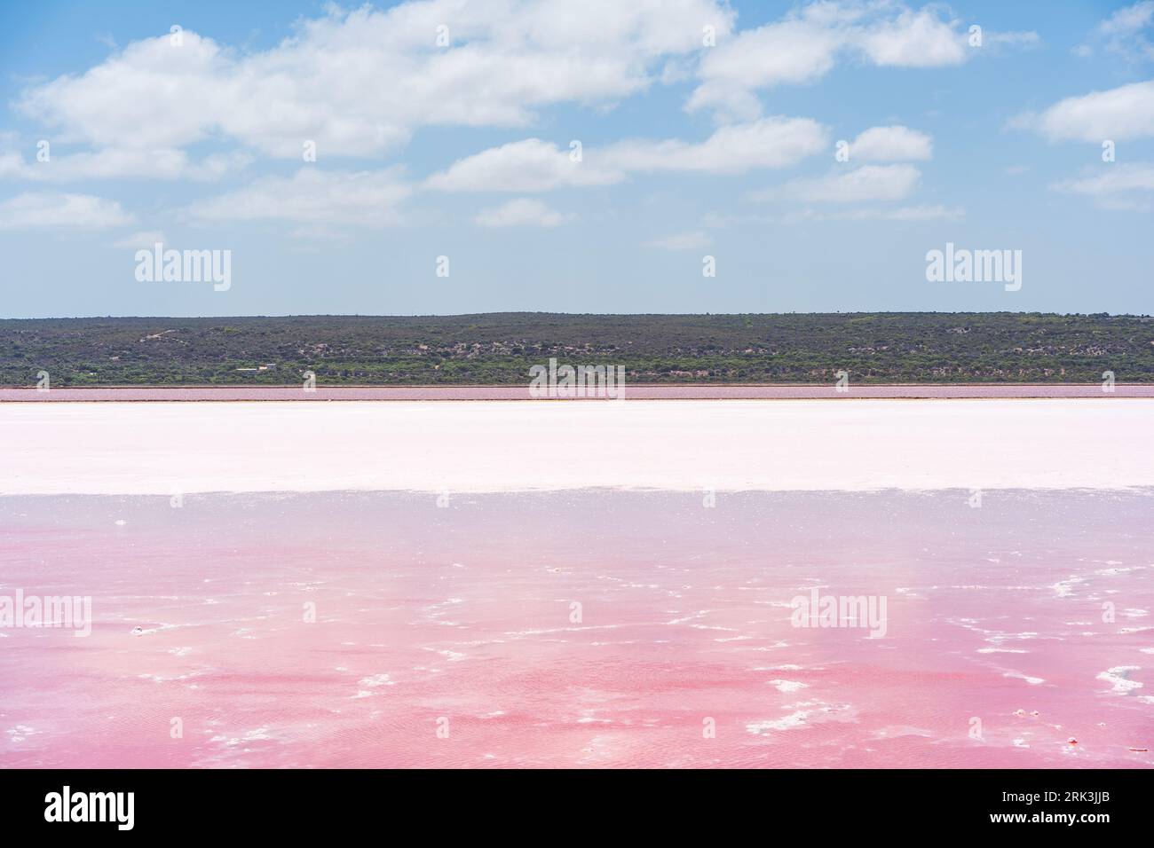 Hutt Lagoon (Pink Lake) in Port Gregory, Western Australia Stock Photo ...