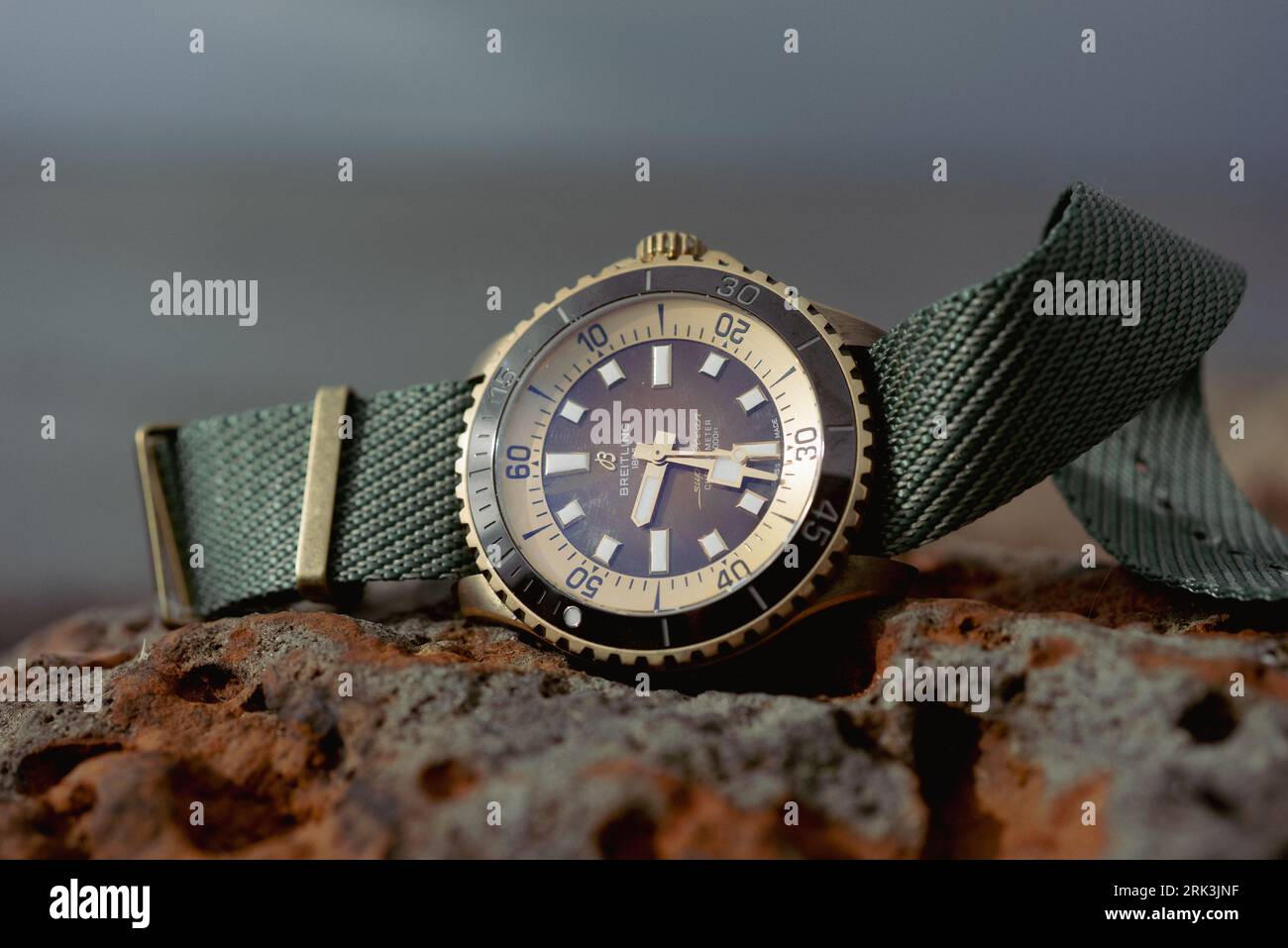 Photographs of the 2022 Breitling SuperOcean Bronze 44mm, reference ...