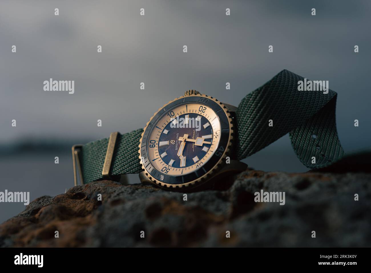 Photographs of the 2022 Breitling SuperOcean Bronze 44mm, reference ...
