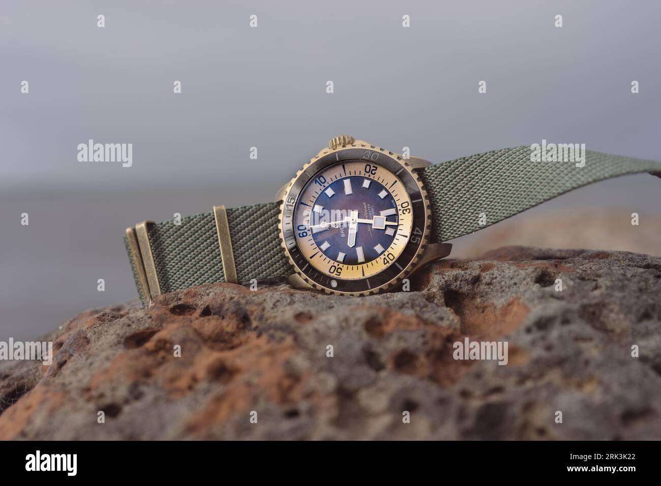 Photographs of the 2022 Breitling SuperOcean Bronze 44mm, reference ...