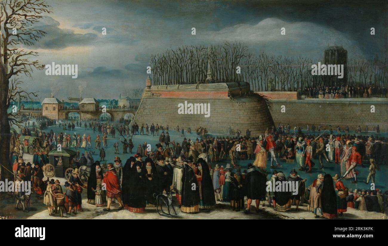 Skating Masquerade, or Carnival on Ice at the Kipdorppoort Moats in ...