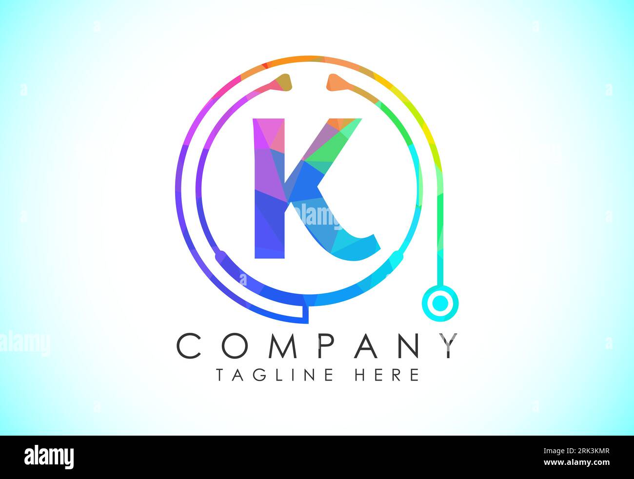 Initial English alphabet with doctor stethoscope. Vector stethoscope ...